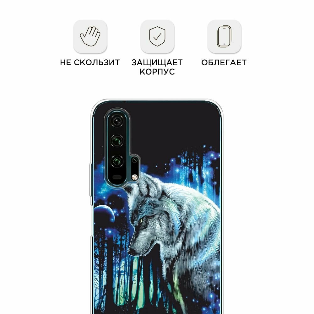 Чехол на Honor 20 Pro / Хонор 20 Про с принтом "Сказочный волк" — фото 1