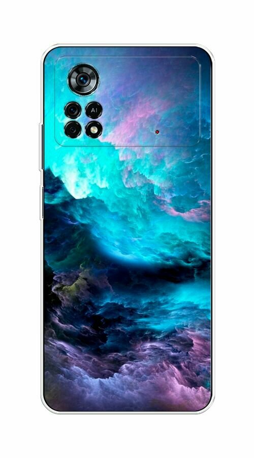 Чехол на Xiaomi Poco X4 Pro 5G / Сяоми Поко X4 Про 5G с принтом "Бирюзовое небо"