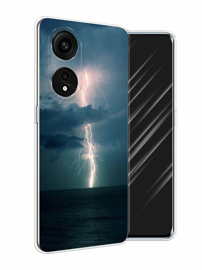 Чехол на OPPO Reno 8T 5G / Оппо Рено 8T 5G с принтом "Молния 1"
