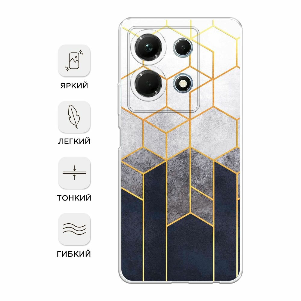 Чехол на Infinix Note 30 4G / Инфиникс Нот 30 4G с принтом "Черно-белая мозаика" — фото 1