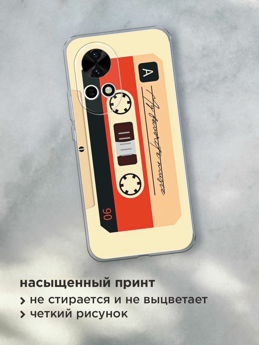 Чехол на Huawei Nova 12/Nova13 / Хуавей Нова 12/Нова 13 с принтом "Бежевая кассета" — фото 1