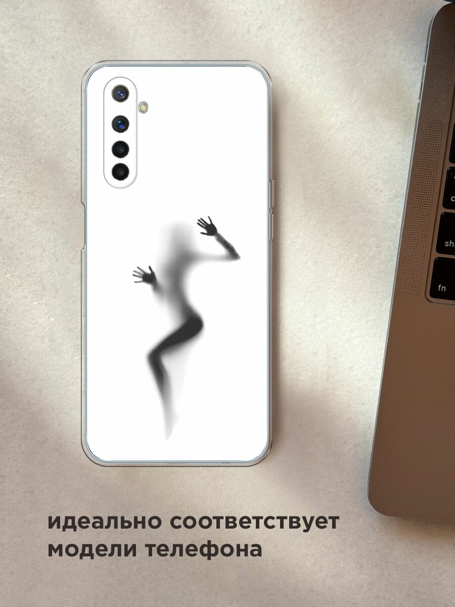 Силиконовый чехол на Realme 6 / Реалми 6 с принтом "Девушка в душе" — фото 1