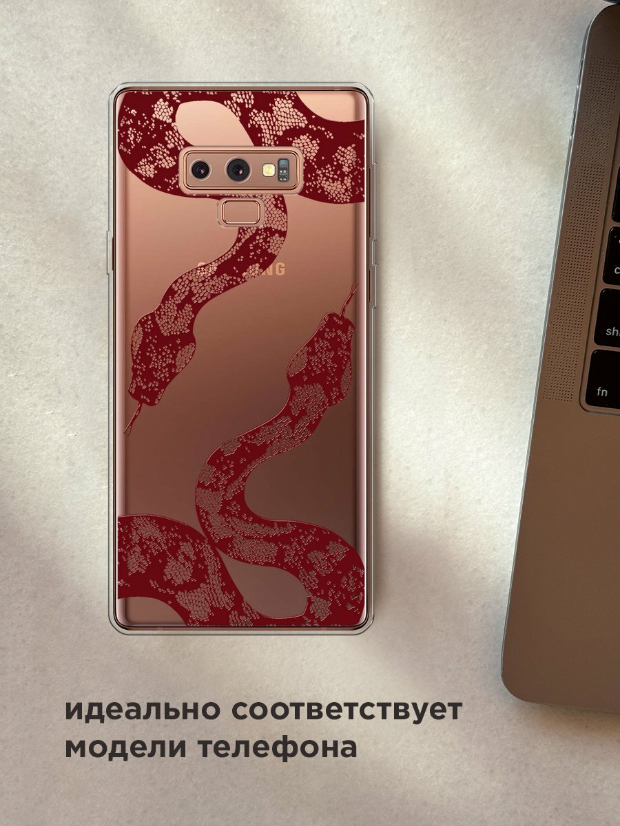 Чехол на Samsung Galaxy Note 9 / Самсунг Галакси Нот 9 с принтом "Силуэты змей 7" — фото 1