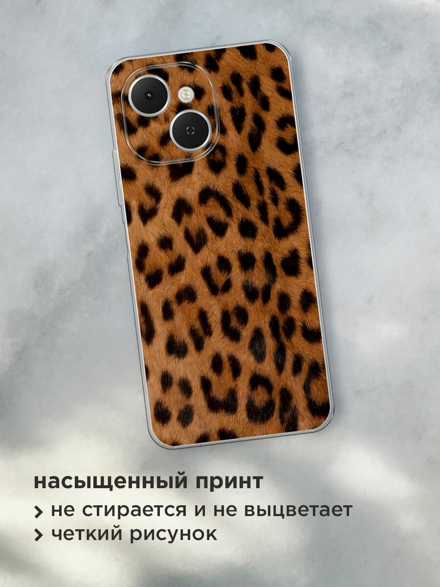 Чехол на Tecno Spark 40C / Текно Спарк 40C с принтом "Мех леопарда" — фото 1