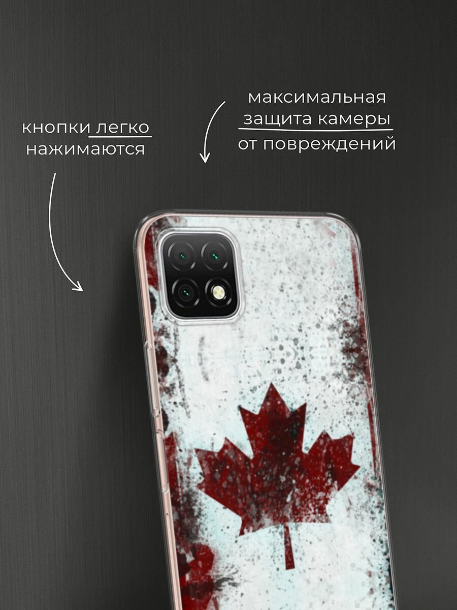 Силиконовый чехол на Wiko T3 / Вико Т3 с принтом "Канада" — фото 1