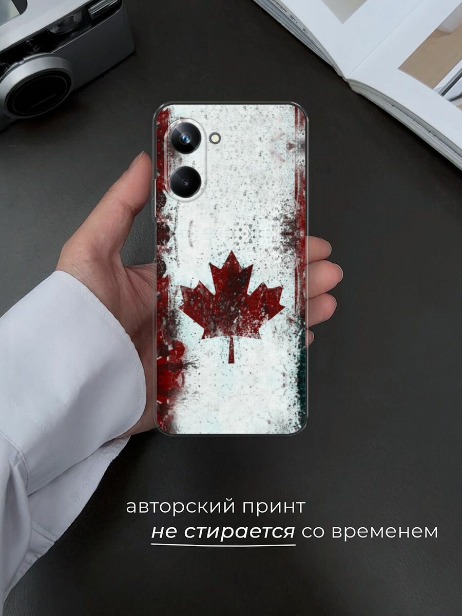 Силиконовый чехол на Realme 10 Pro / Реалми 10 Про с принтом "Канада" — фото 1