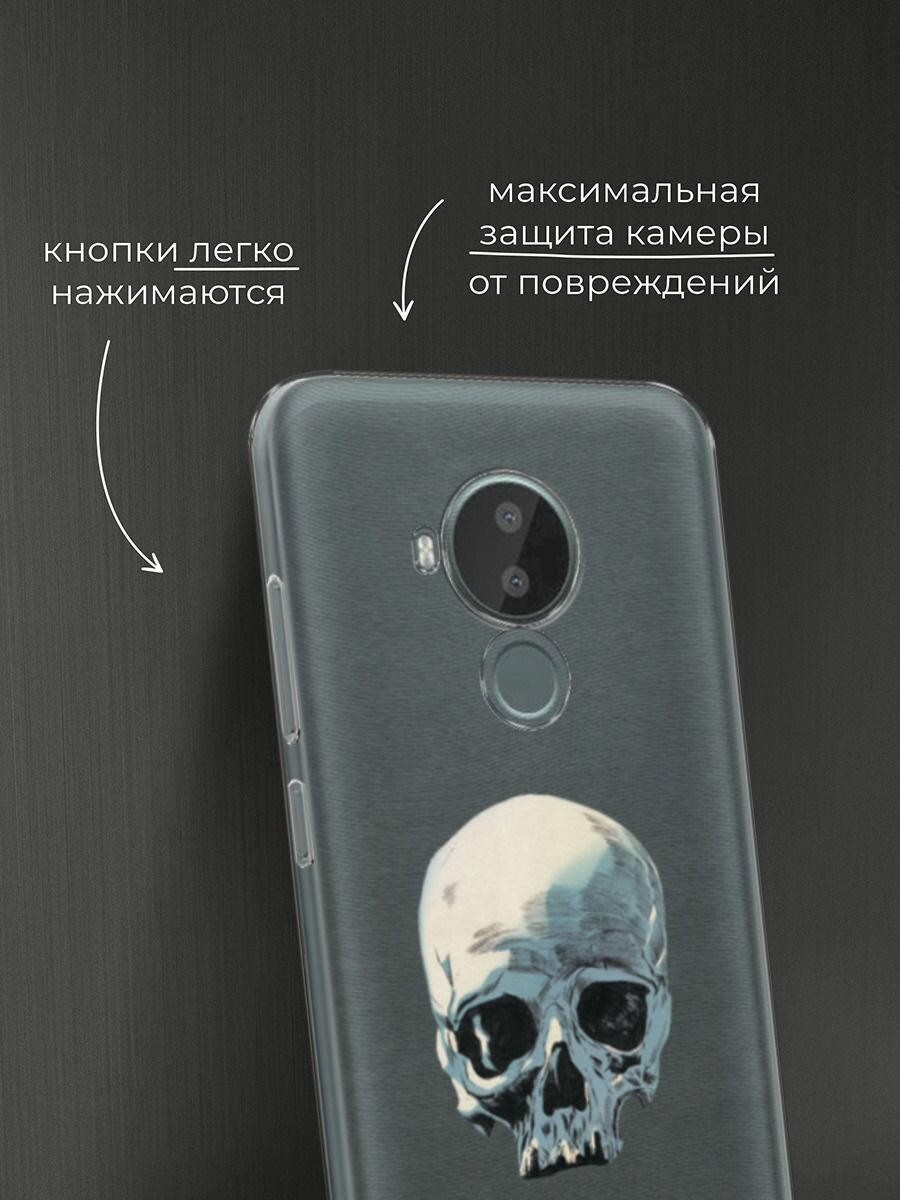 Чехол на Nokia C30 / Нокия C30 с принтом "Гусар", прозрачный — фото 1