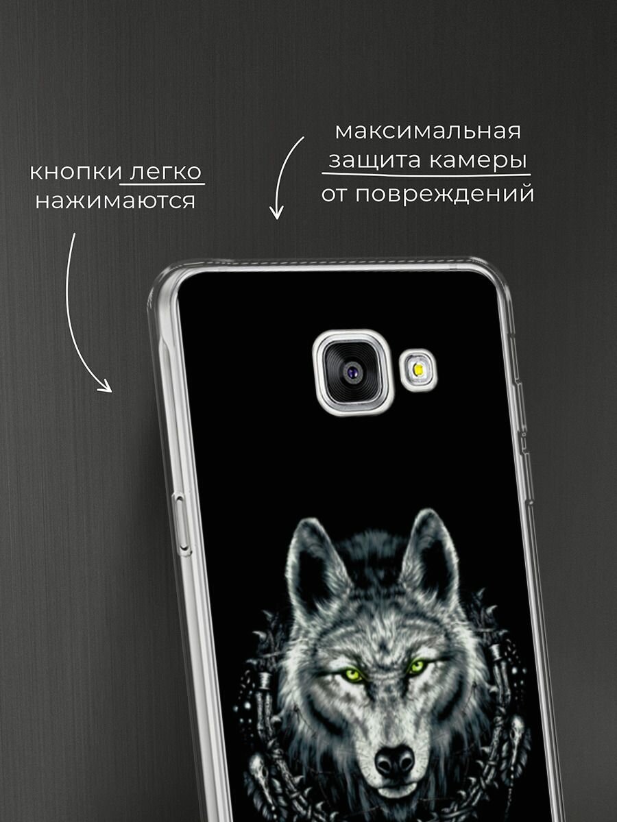Чехол на Samsung Galaxy A5 2016 / Самсунг Галакси А5 2016 с принтом "Волк оберег" — фото 1
