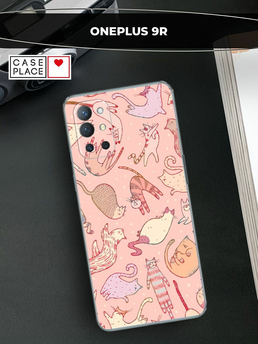 Чехол на OnePlus 9R / ВанПлас 9R с принтом "Розовое счастье"