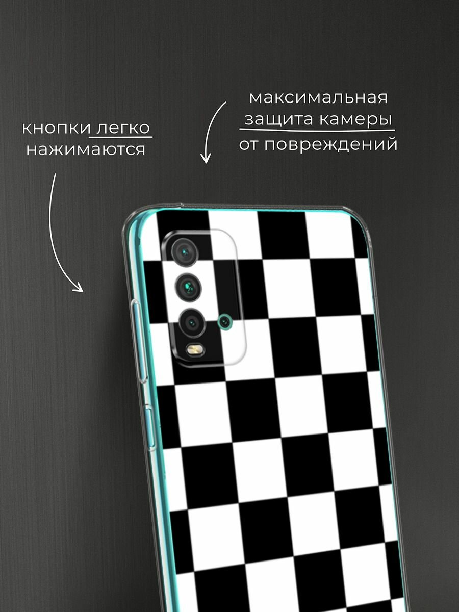 Чехол на Xiaomi Redmi 9T / Сяоми Редми 9Т с принтом "Шахматная доска" — фото 1