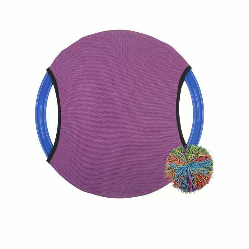 Нейродиск с мячом-помпоном, спортивная игра для детей и взрослых, нейротренажер, фиолетовый, 33 см