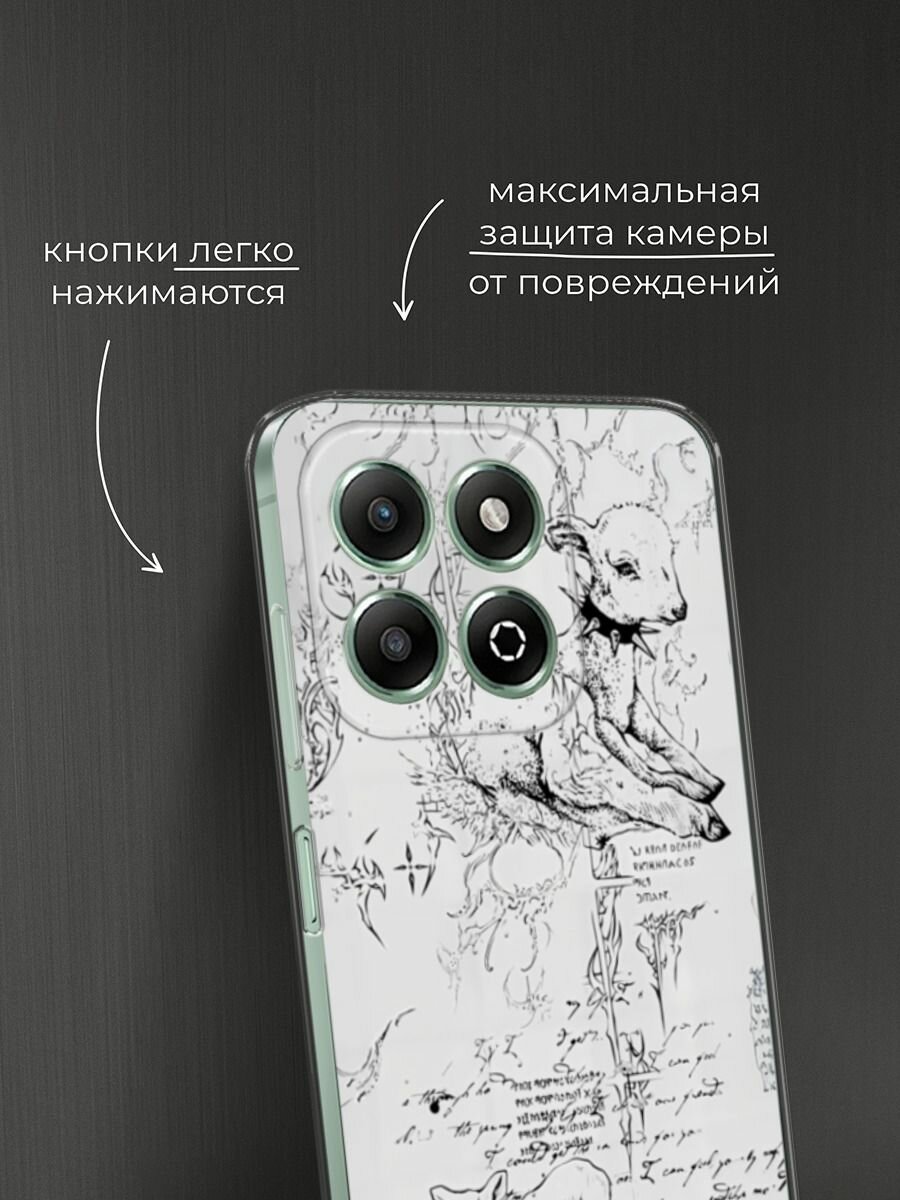 Чехол на Honor X6b / Хонор X6b с принтом "Готический ягненок" — фото 1