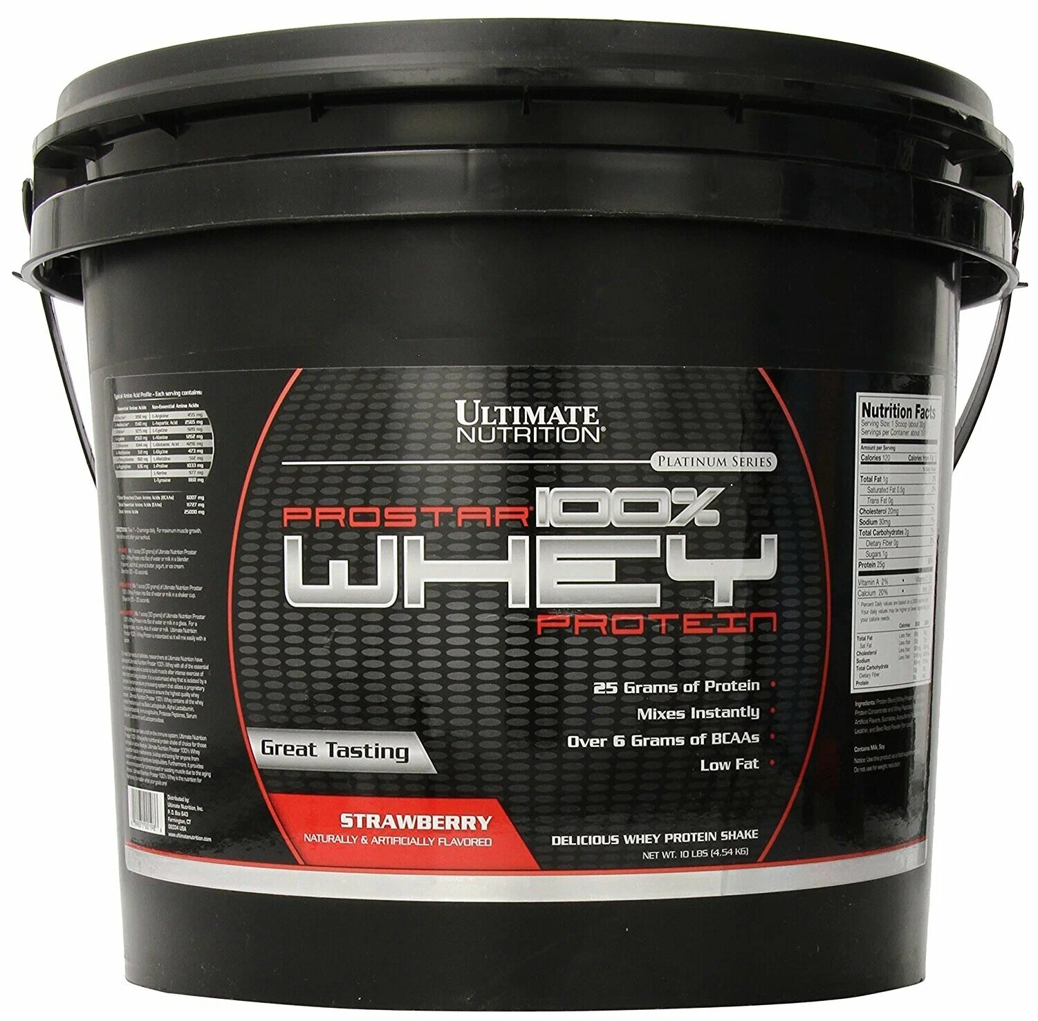 Протеин Ultimate Nutrition Prostar 100% Whey Protein, 4540 гр, клубника