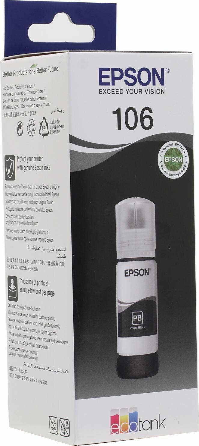 Картридж Epson C13T00R140 №106 чёрный