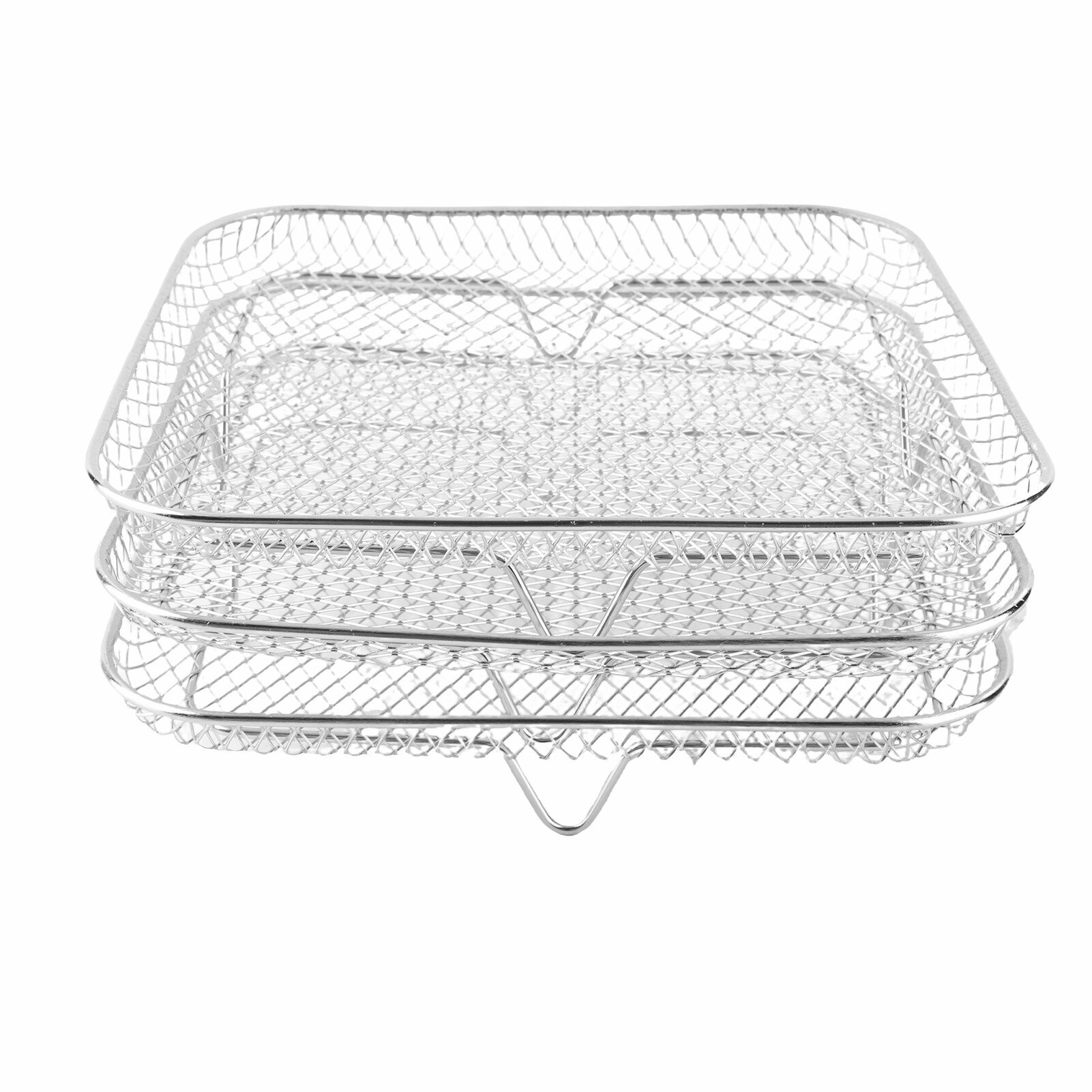 3pcs Fryer Rack Set 304 Стехка из нержавеющей стали многослойная стойка Dehydrator 8 -дюймовые аксессуары фритю