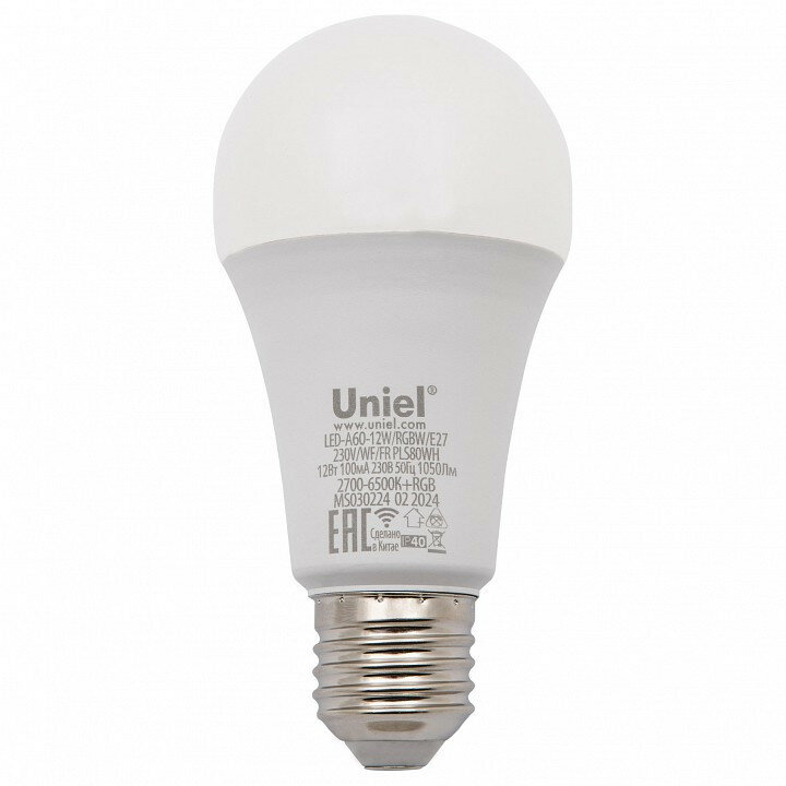 Лампа светодиодная с управлением через Wi-Fi Uniel E27 12Вт 2700 - 6500K UL-00011654