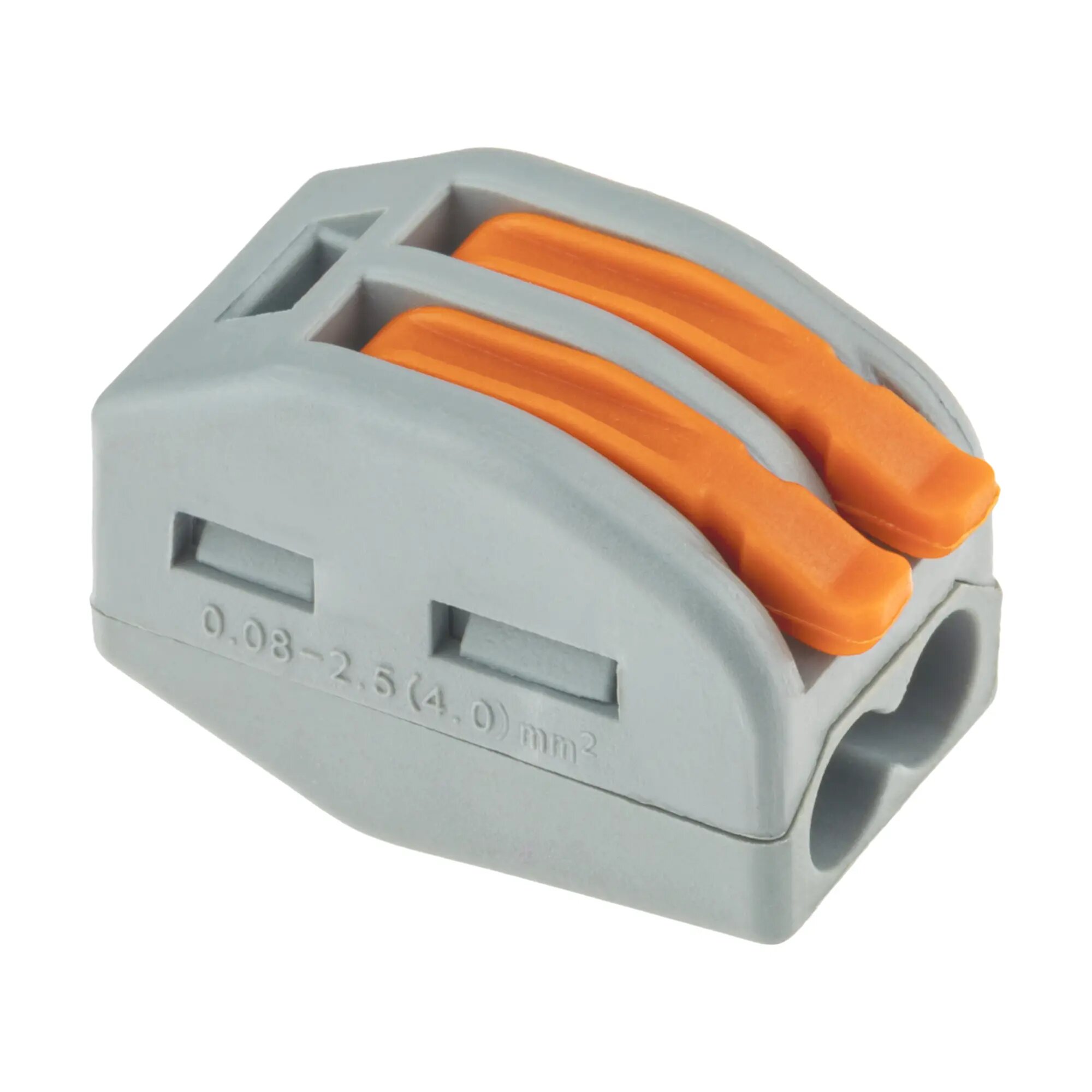 Duwi СМК 222-412 клеммы монтажные с рычажком 2-проводные 4 мм² серые 20 шт 26621