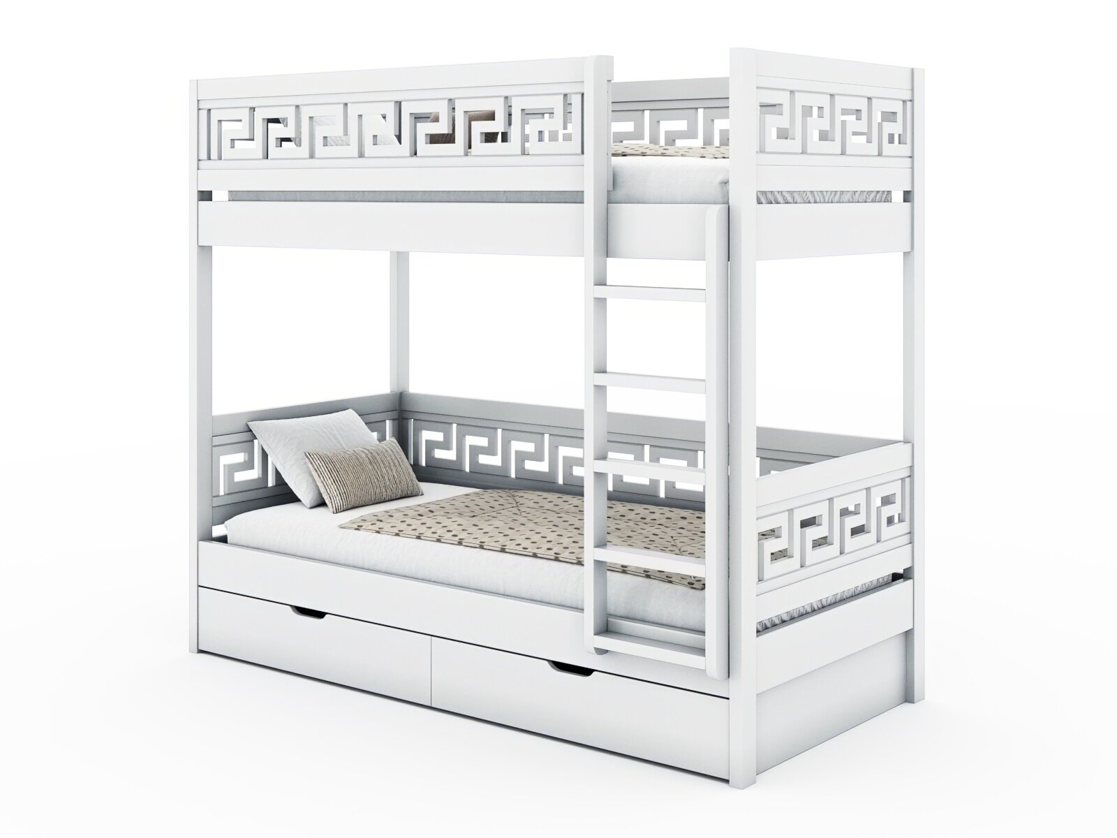 Двухъярусная кровать Крит 70х180, с двумя выкатными ящиками.