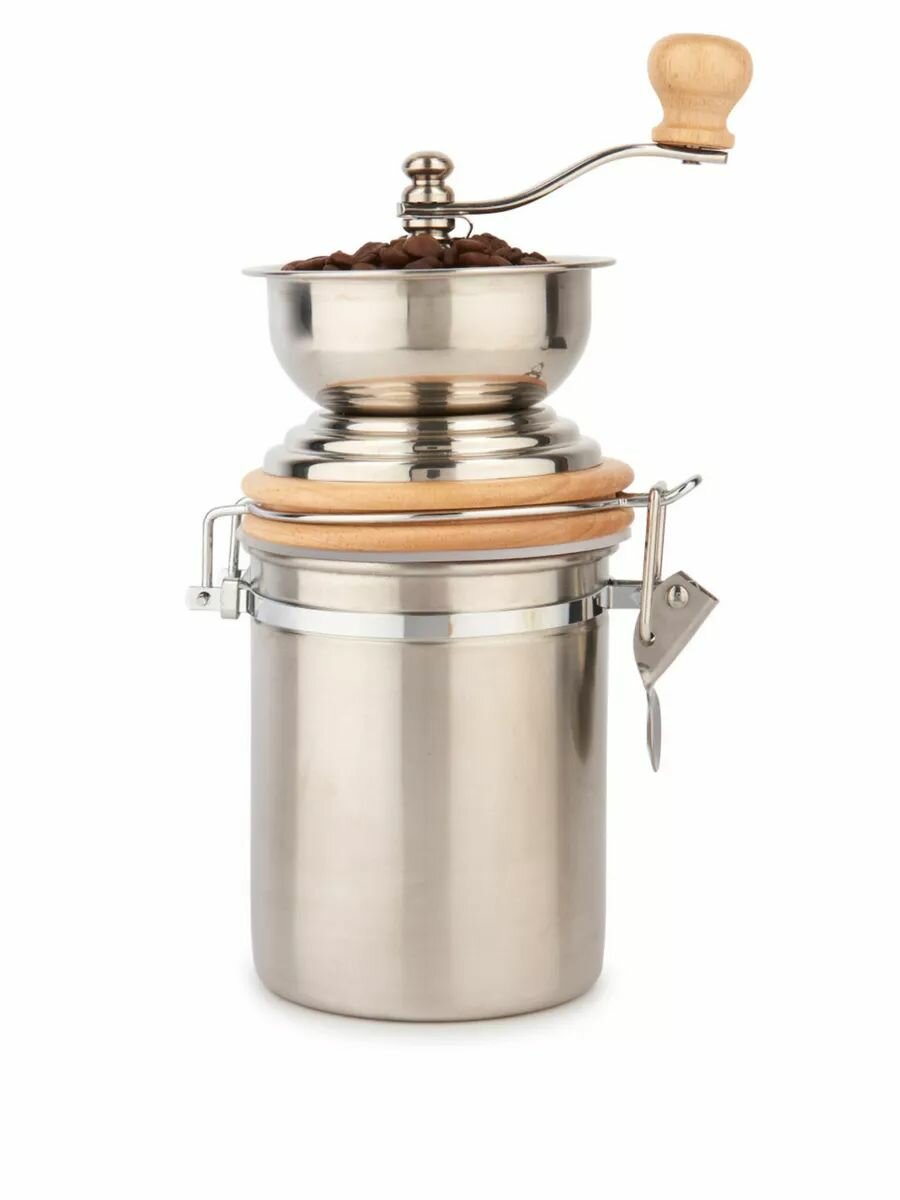 Кофемолка ручная Kitchen Craft "La Cafeterie" LCGRINDSS, антикварный стиль, сталь