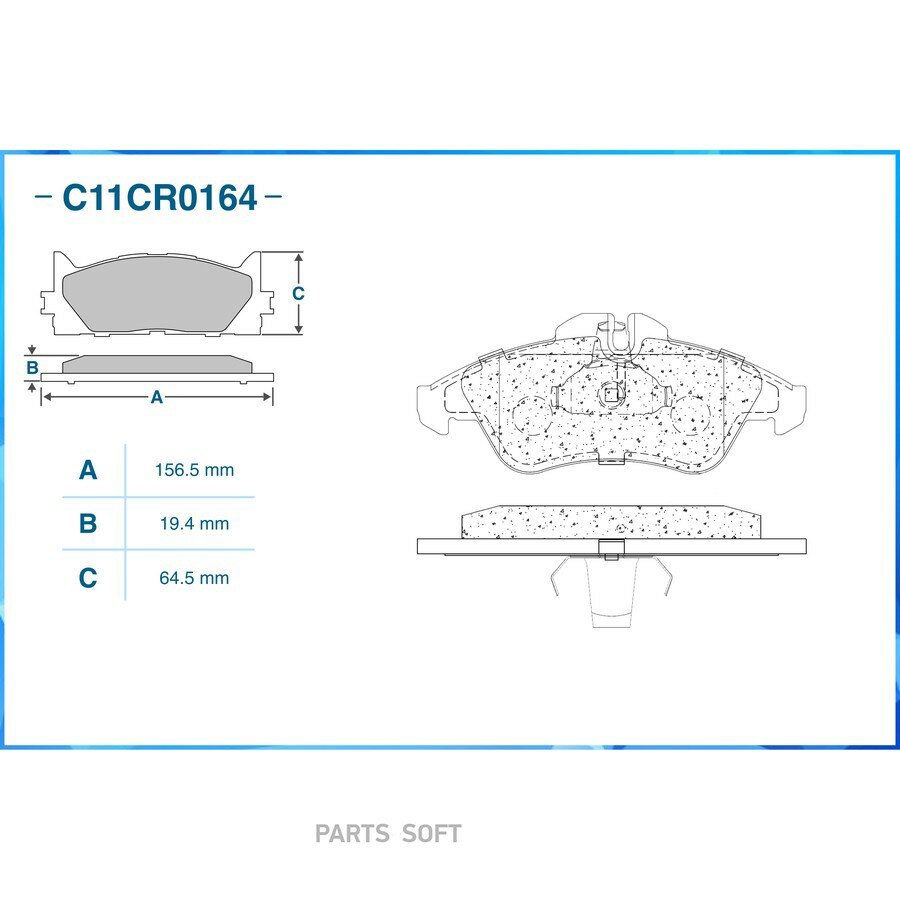 CWORKS Тормозные колодки передние, Low Metallic