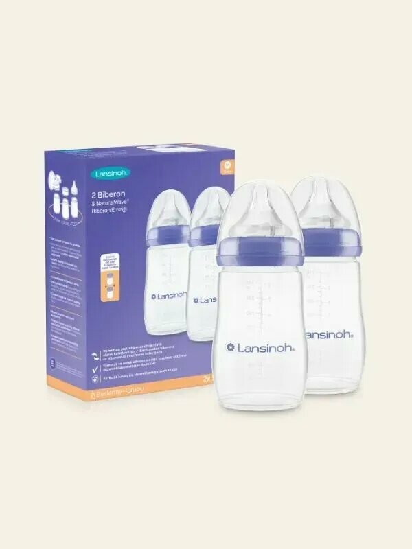 Набор бутылочек Natural Wave LANSINOH, 240 мл х 2 шт.