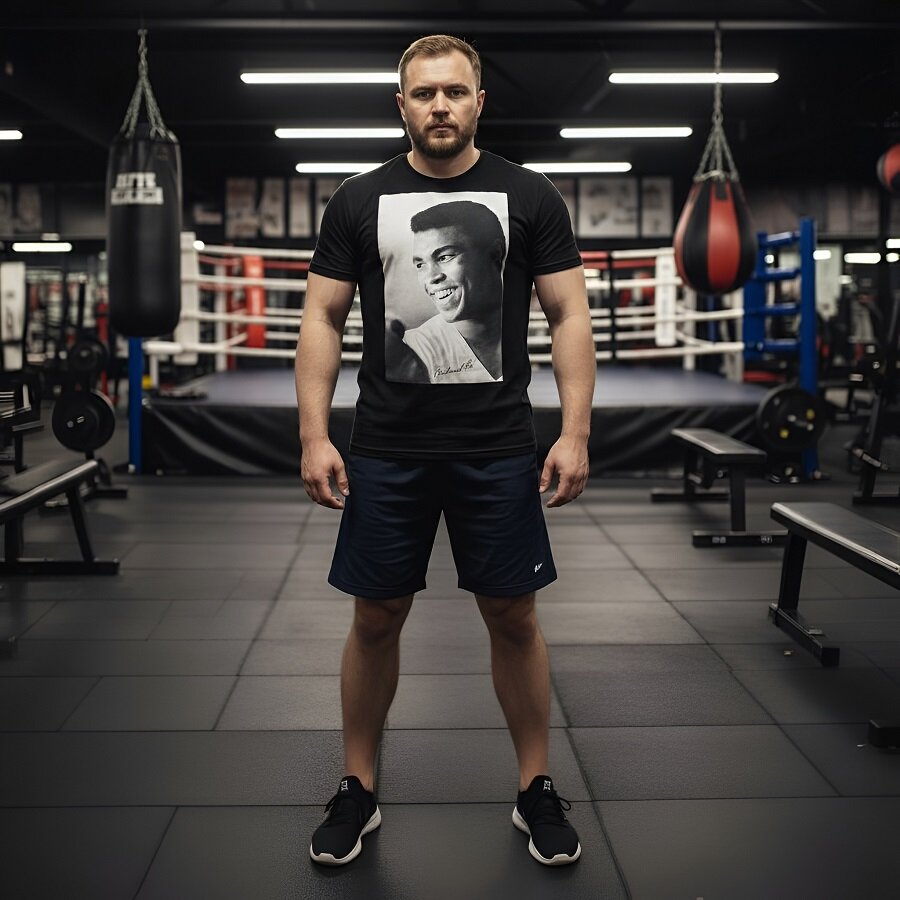 Футболка RAGE FIGHTER Muhammad Ali, 1 шт., размер S, черный — фото 1
