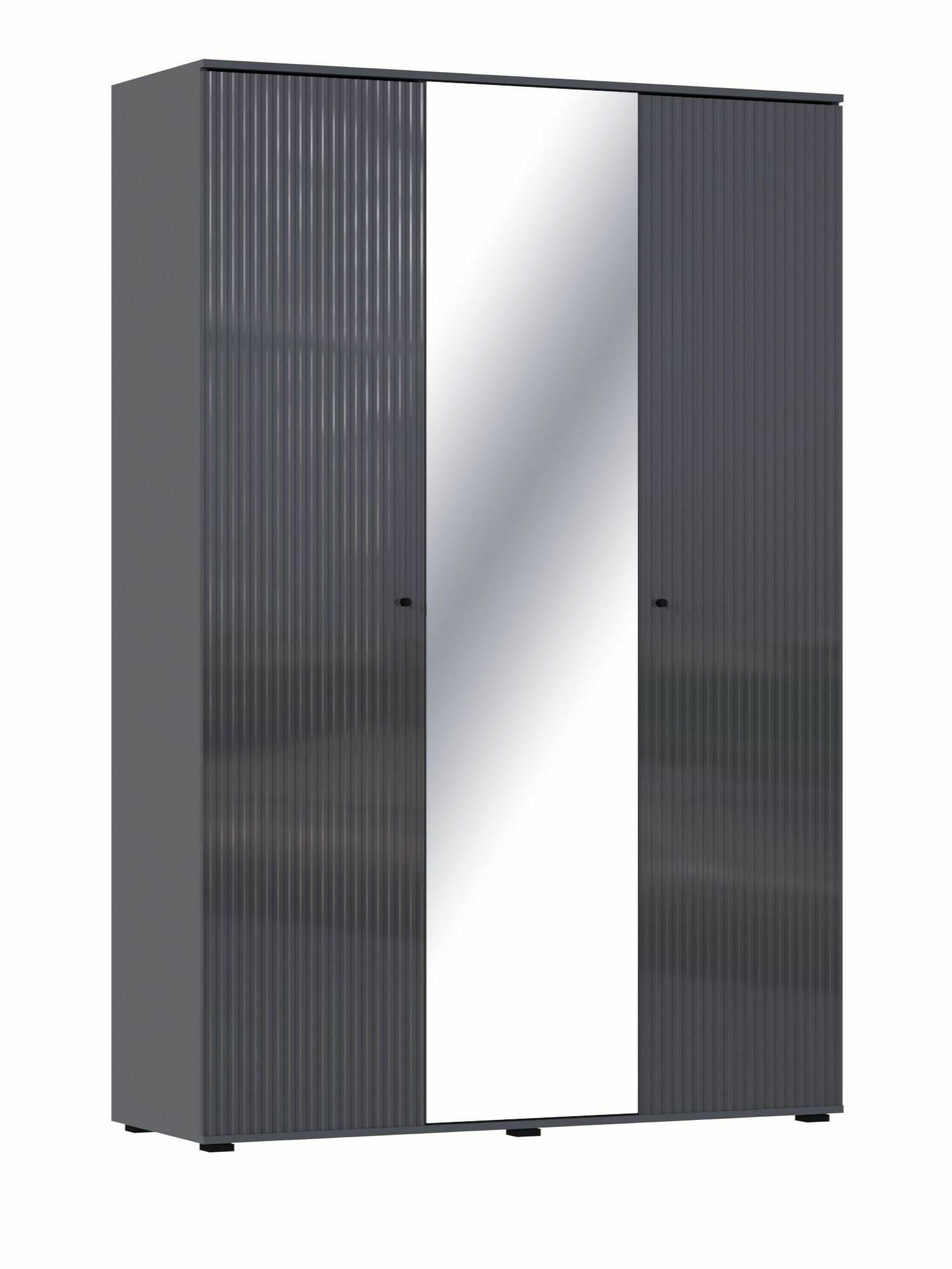 Шкаф Оливия 3-ств. 1500х2216х524 (Графит глянец/Графит)