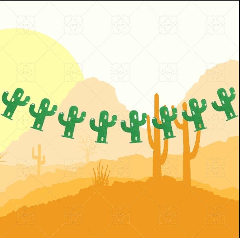 Декор Кактусы 150 см фетр