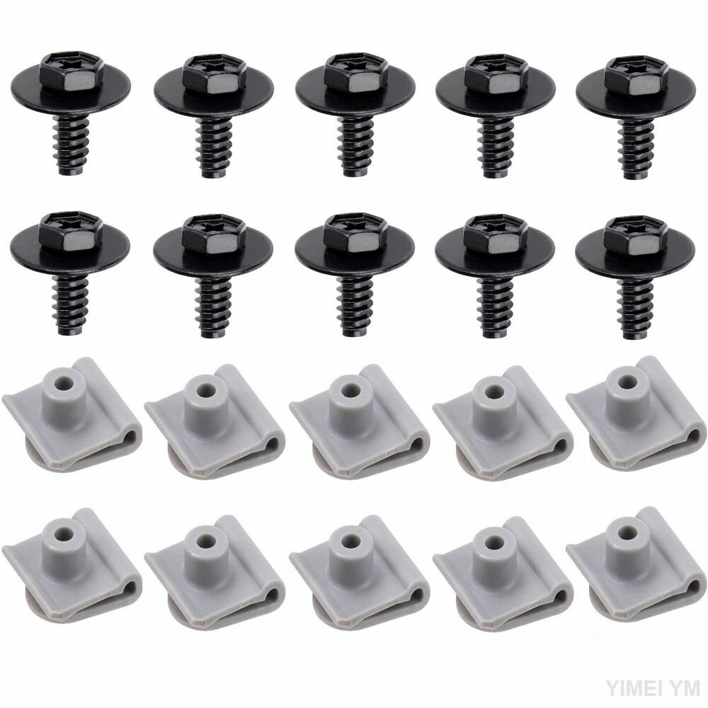10 Комплект саморезов для крепления бампера и брызговиков с гайкой-втулкой для Mazda 2 3 5 6 CX-5 CX-7 CX-9