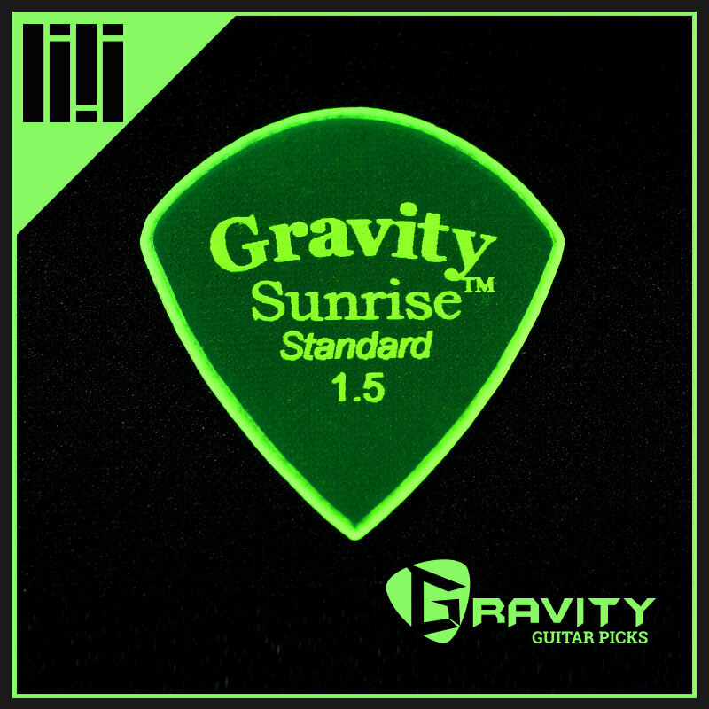 Гитарная пика Gravity Sunrise Standard 3.0 мм обработанная с отверстиями для электробаса, оранжевый