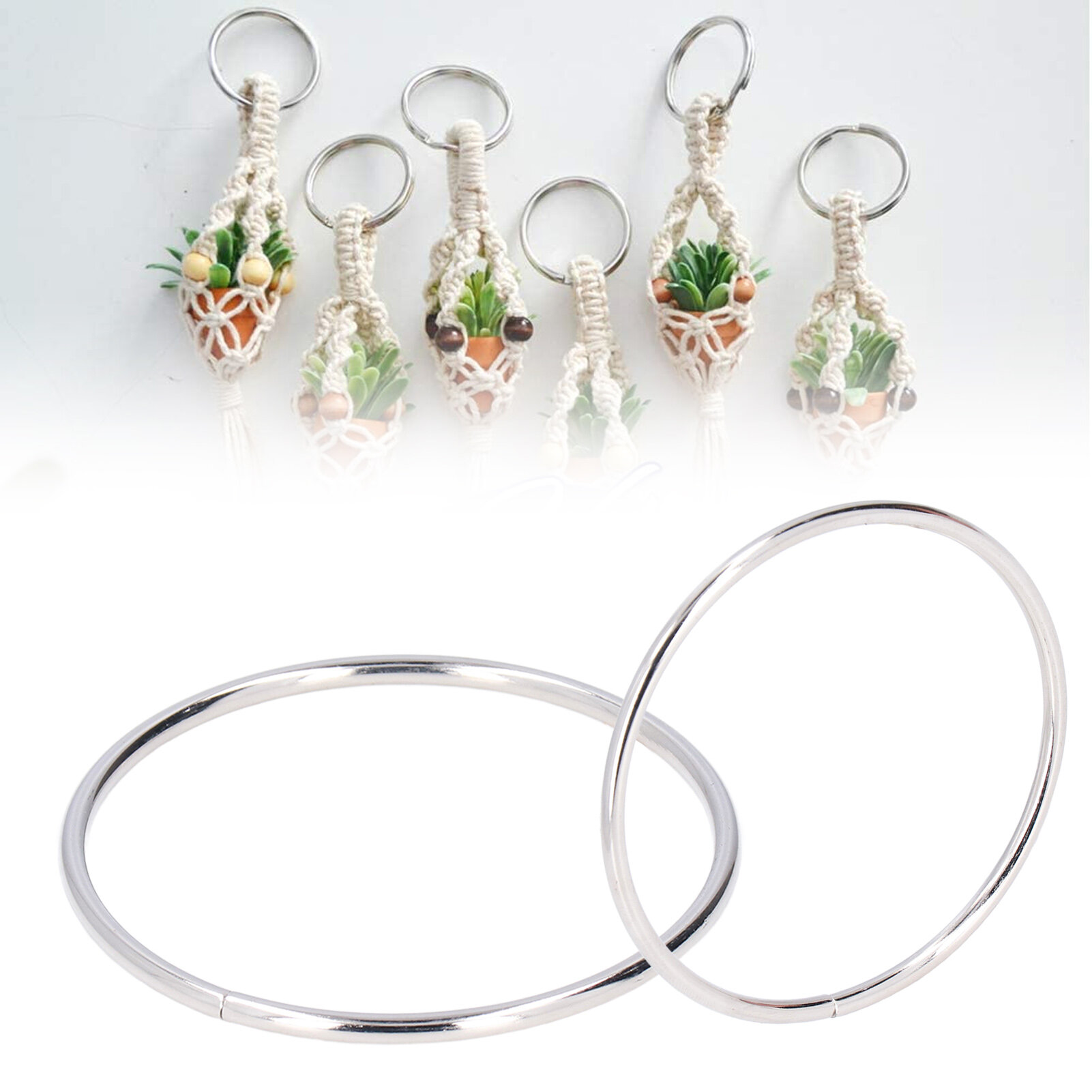 50 шт. металлические кольца, прочные, изысканные, многофункциональные, износостойкие, неувядающие металлические уплотнительные кольца для сумки, одежды, бусины 60x3 мм