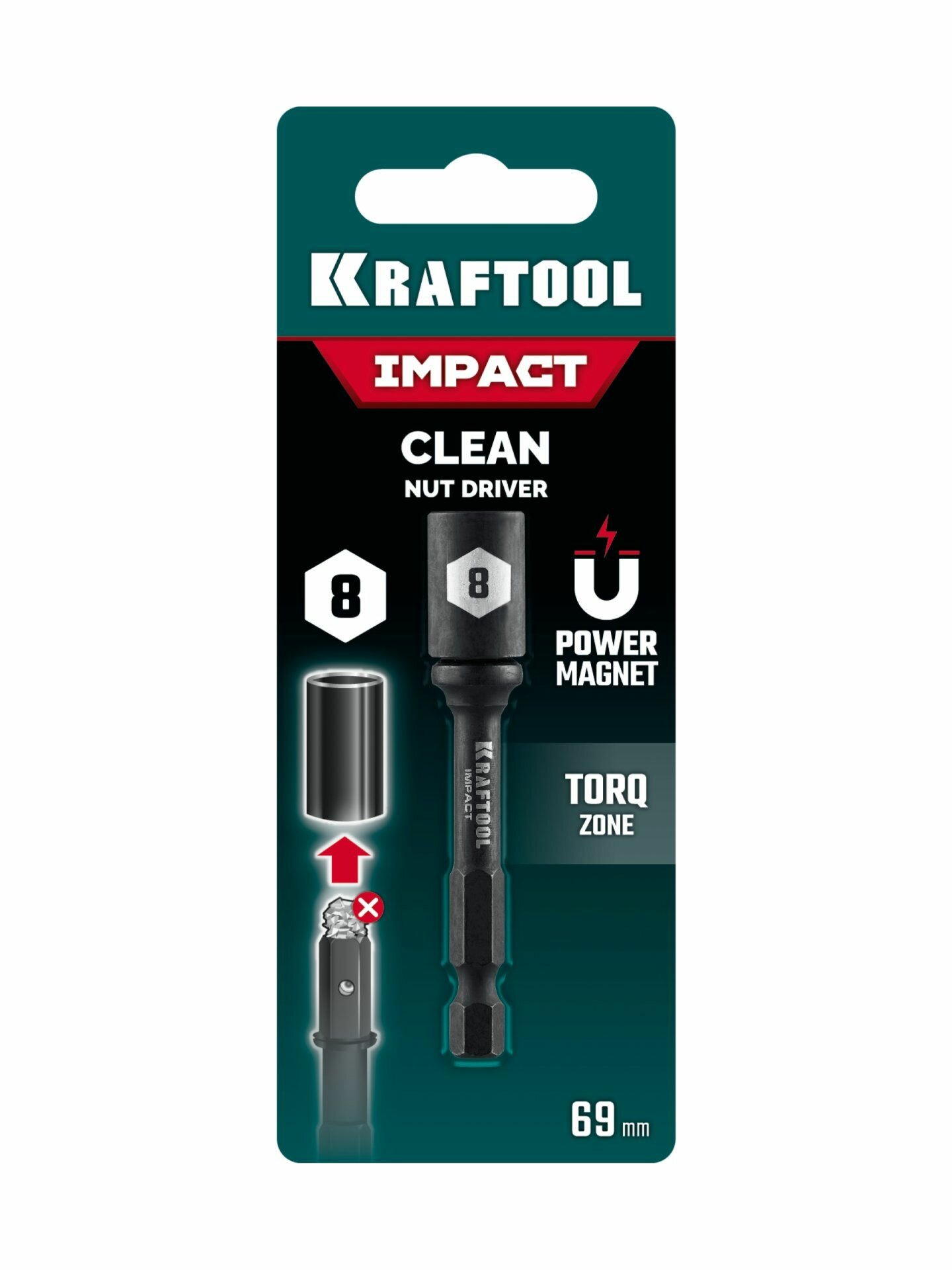 KRAFTOOL CLEAN Nut driver 8 мм бита с торцовой головкой 26371-08
