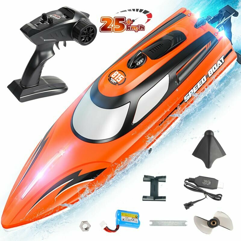Другие катера и корабли HJ toys / HongXunJie Радиоуправляемый катер SET SAIL (36 см, 25 км/ч) - HJ815-ORANGE