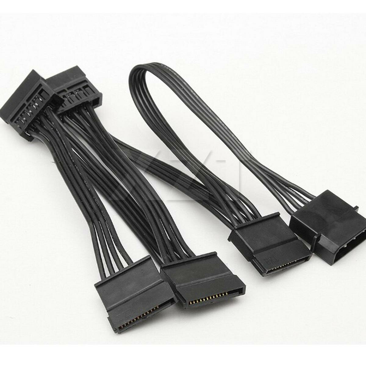 PZ 1PCS 4Pin IDE Molex на 5-портовый 15Pin SATA кабель питания шнур провод 18AWG для жесткого диска HDD SSD ПК сервер DI