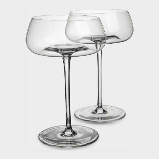 Набор бокалов-креманок Anna Lafarg Opera 2 шт, 270 мл, для шампанского, кристальное стекло (ANLAF-SH-01)