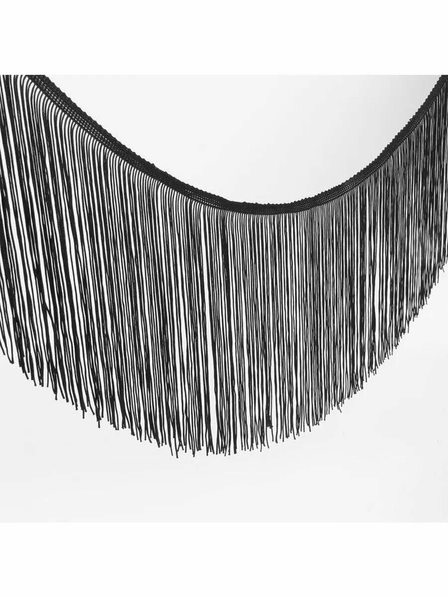 Тесьма декоративная «Бахрома», 20 см, 5 ± 0,5 м, цвет чёрный