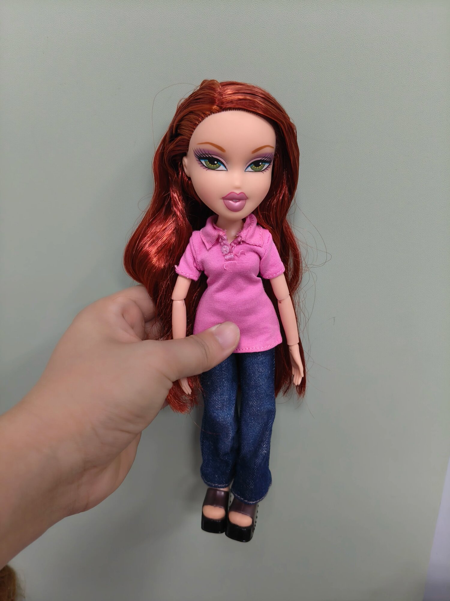 Bratz Головы для кукол, одежда Розовый, темный хаки