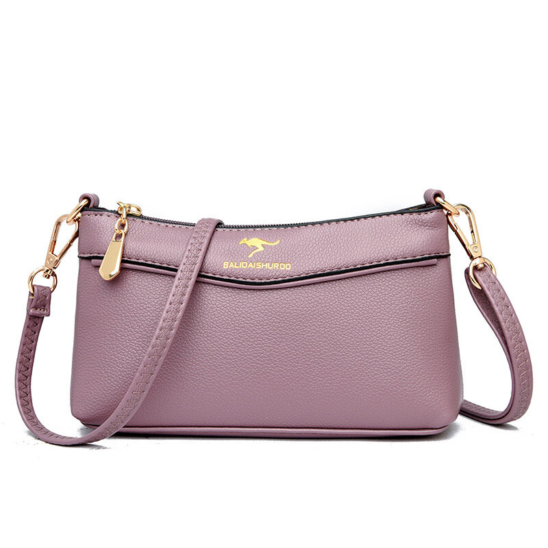 Сумки через границу, женская мода, женская сумка через плечо, однотонная сумка через плечо в стиле ретро, темперамент, женская сумка через плечо с двойным ремнем, женская сумка подмышками