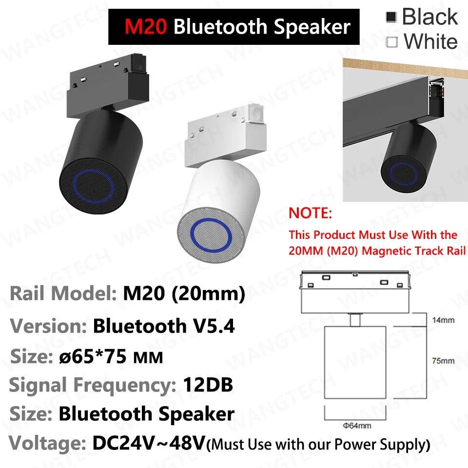 Магнитный трековый Bluetooth-динамик T26/M20 Black, Темно-синий, M20 Blutooth Speaker