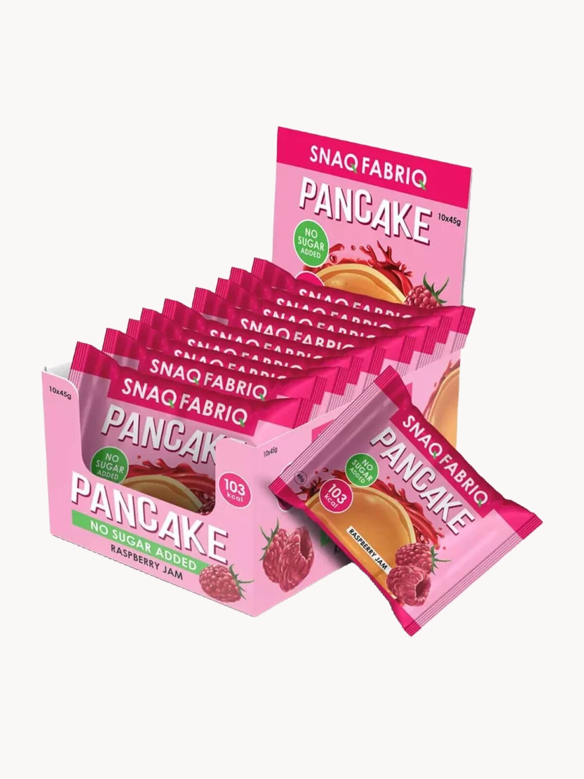 Панкейки с начинкой без сахара SNAQ FABRIQ "Малина - Джем", 10 шт х 45г