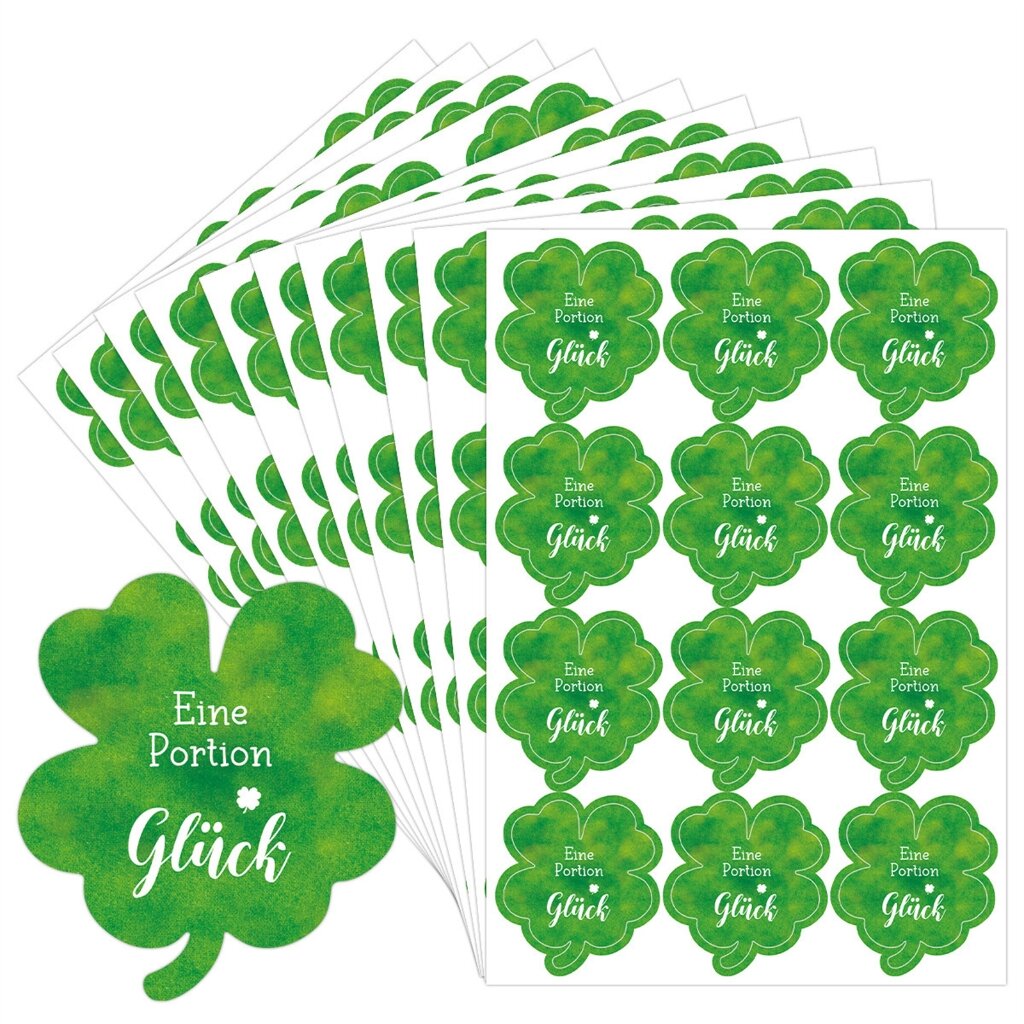 10 листов по 120 наклеек, запечатывающие наклейки "счастливый четырехлистный клевер"