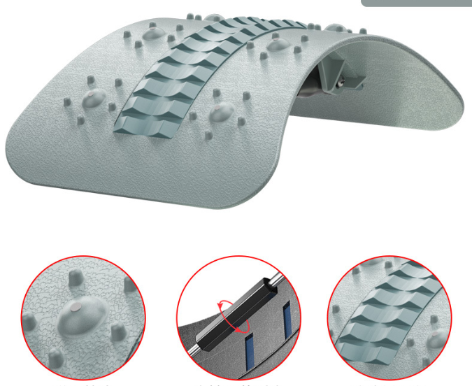 Тренажер для растяжки спины, мини тренажер для дома , Массажный мостик для растяжки поясницы ортопедический，зеленый