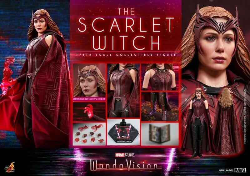 Алая ведьма фигурка, Hot Toys TMS036 Wanda Vision, 1/6th scale The Scarlet Witch Collectible Figure