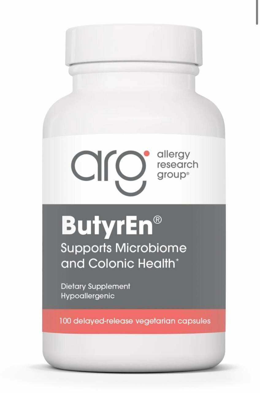 Allergy Research Group, ButyrEn, для здоровья кишечника, 100 капсул с замедленным высвобождением