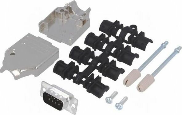 Разъем MH CONNECTORS MHDTZK9-DB9P-K D-Sub PIN: 9 вилка "папа" прямой пайка 1шт