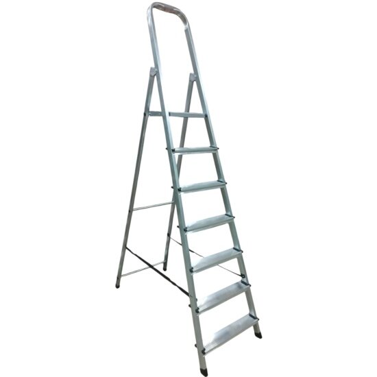 Лестница-стремянка Lwi 7 ступеней, сталь/алюминий (07S+A)