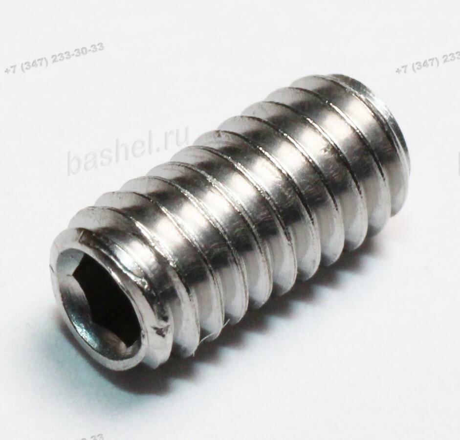 Винт установочный М4х8 внутр. шестигр. (плоский, нерж. сталь А2), DIN913/ГОСТ 11074-93