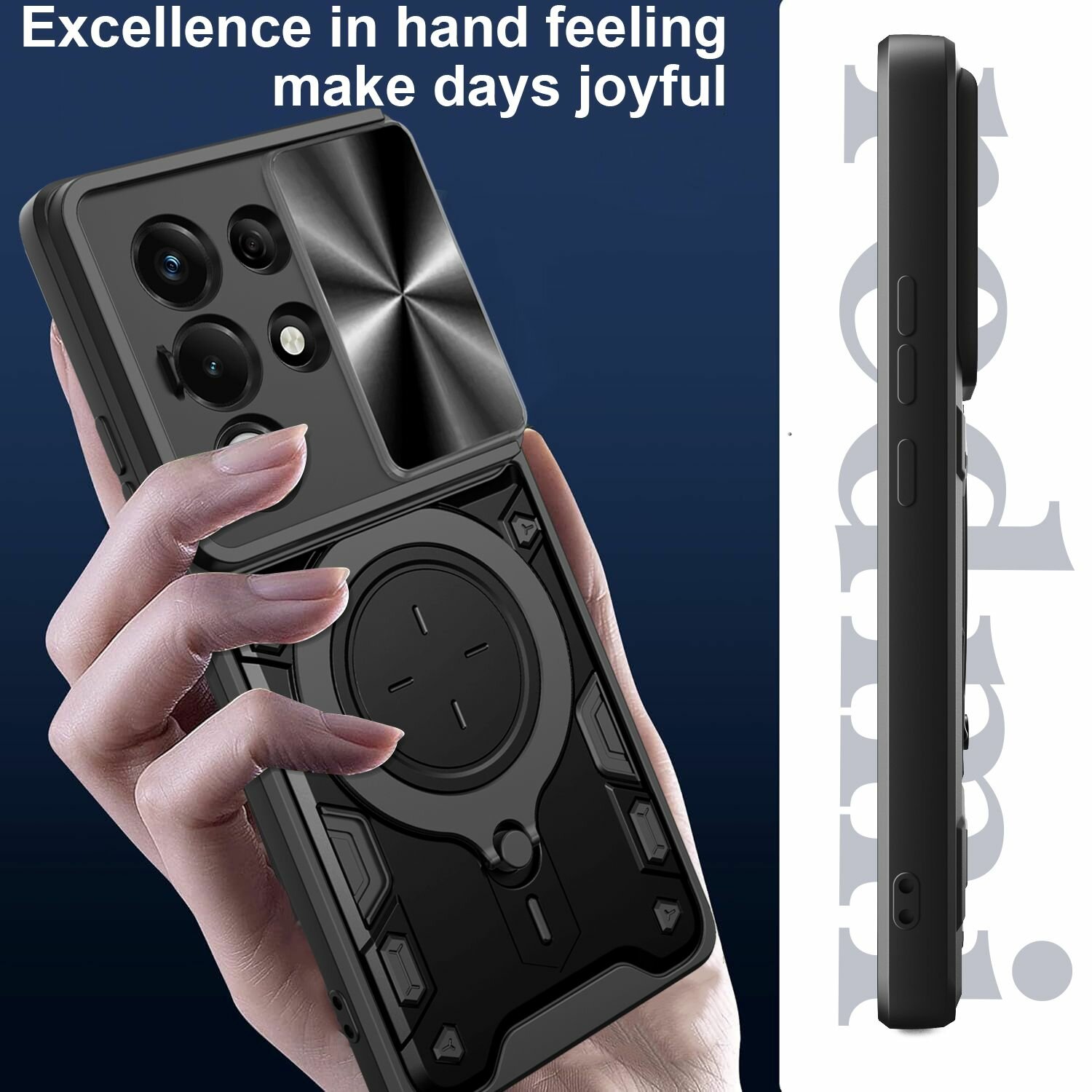Чехол с кольцом Big Ring Case для Samsung Galaxy S24 Ultra черный