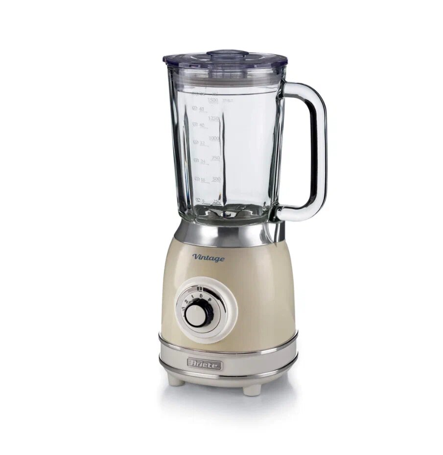 Стационарный блендер Ariete Vintage 0583, 1000 Вт, 4 cкорости и импульсный режим, бежевый