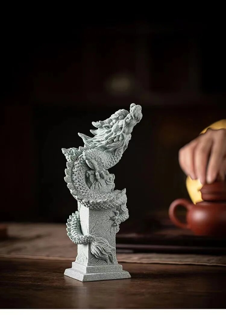Статуя дракона из песчаного камня QIANFANEIVES 1